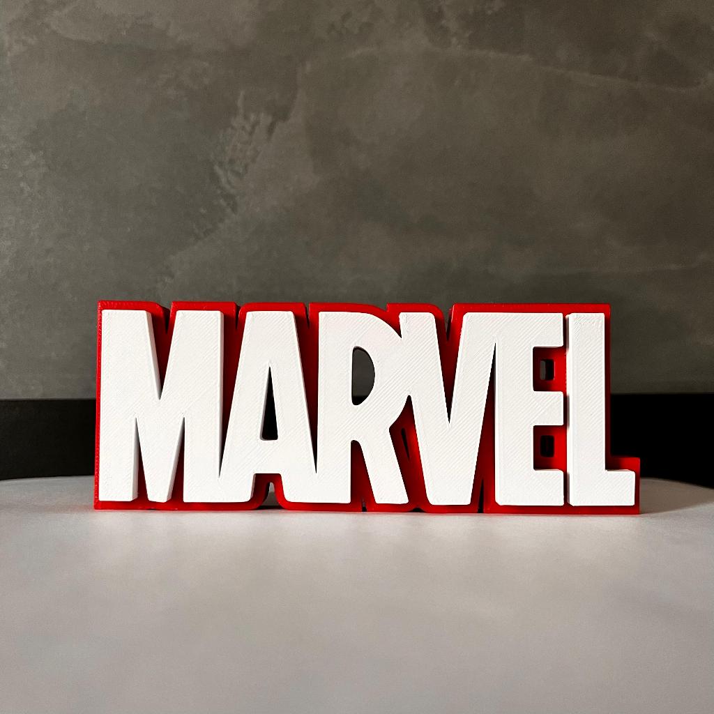 Logo Marvel 3D Placa decorativa, emblema - Impressão 3D | Shopee Brasil