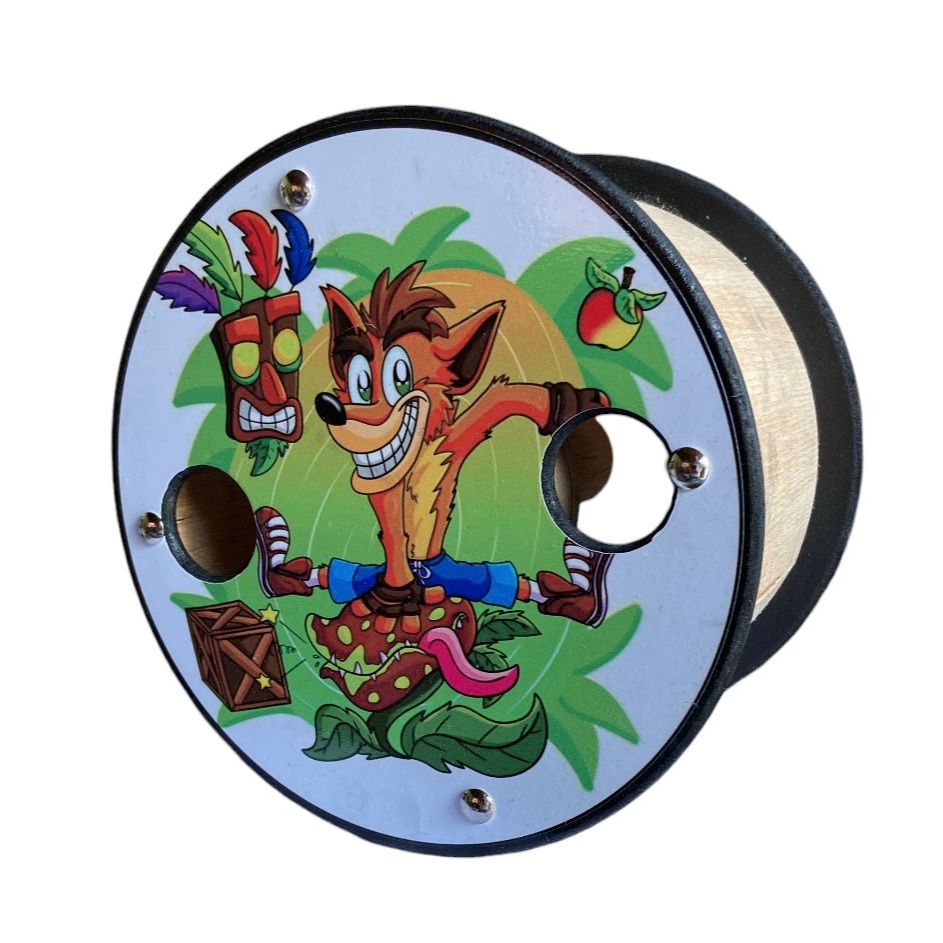 Carretilha de Pipa Infantil Madeira catraca 20 cm personagem | Shopee ...