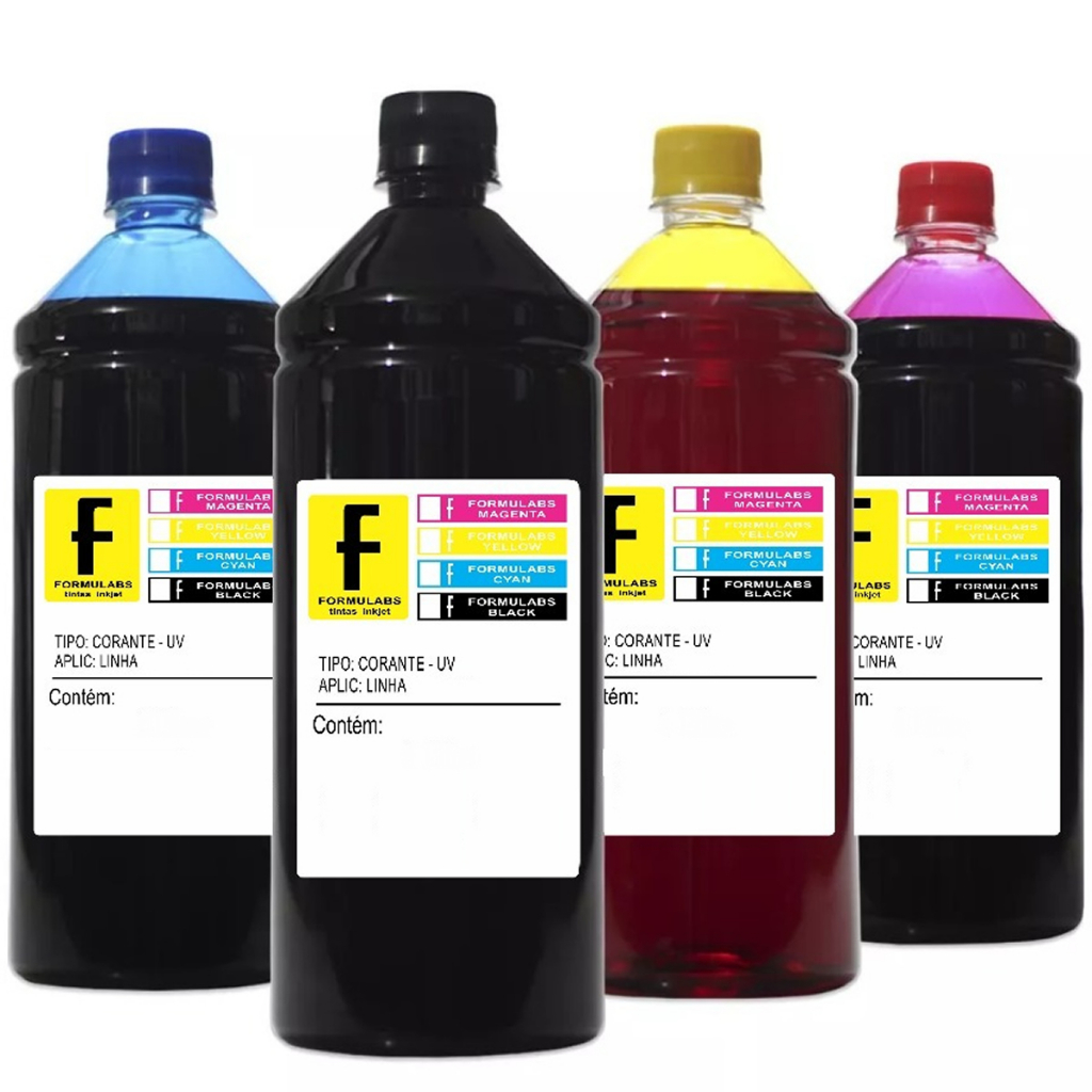 Kit 4x100ML Tinta compatível Epson Série L L210 L220 L355 L365 L375 ...