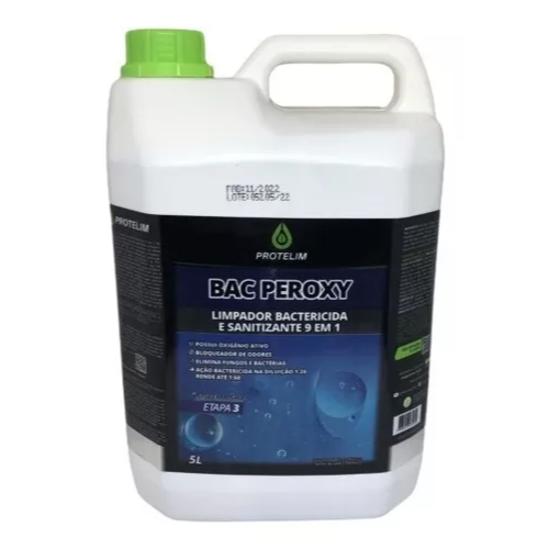 Bac Peroxy Limpador Bactericida e Sanitizante 9 em 1 5L Protelim ...