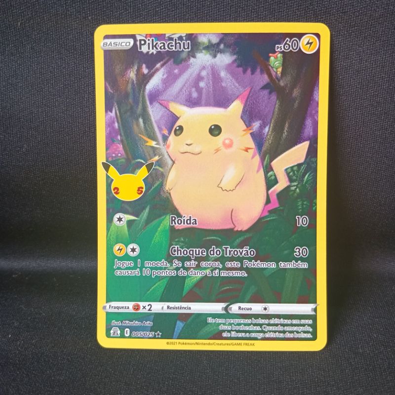Pikachu celebrações Carta Pokémon Ultra Rara Original | Shopee Brasil