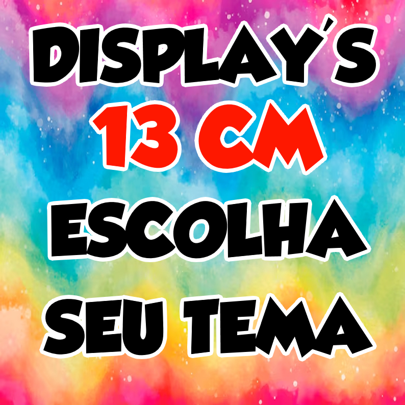 DISPLAYS QUALQUER TEMA DE 13 CM 4 PEÇAS , DISPLAY MDF KIT FESTA ...