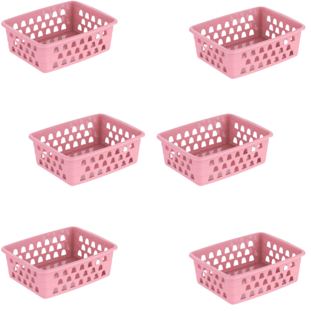 Kit 6 e 12 Cesto Organizador Multiuso 16x13cm para Gaveta e Comoda ...