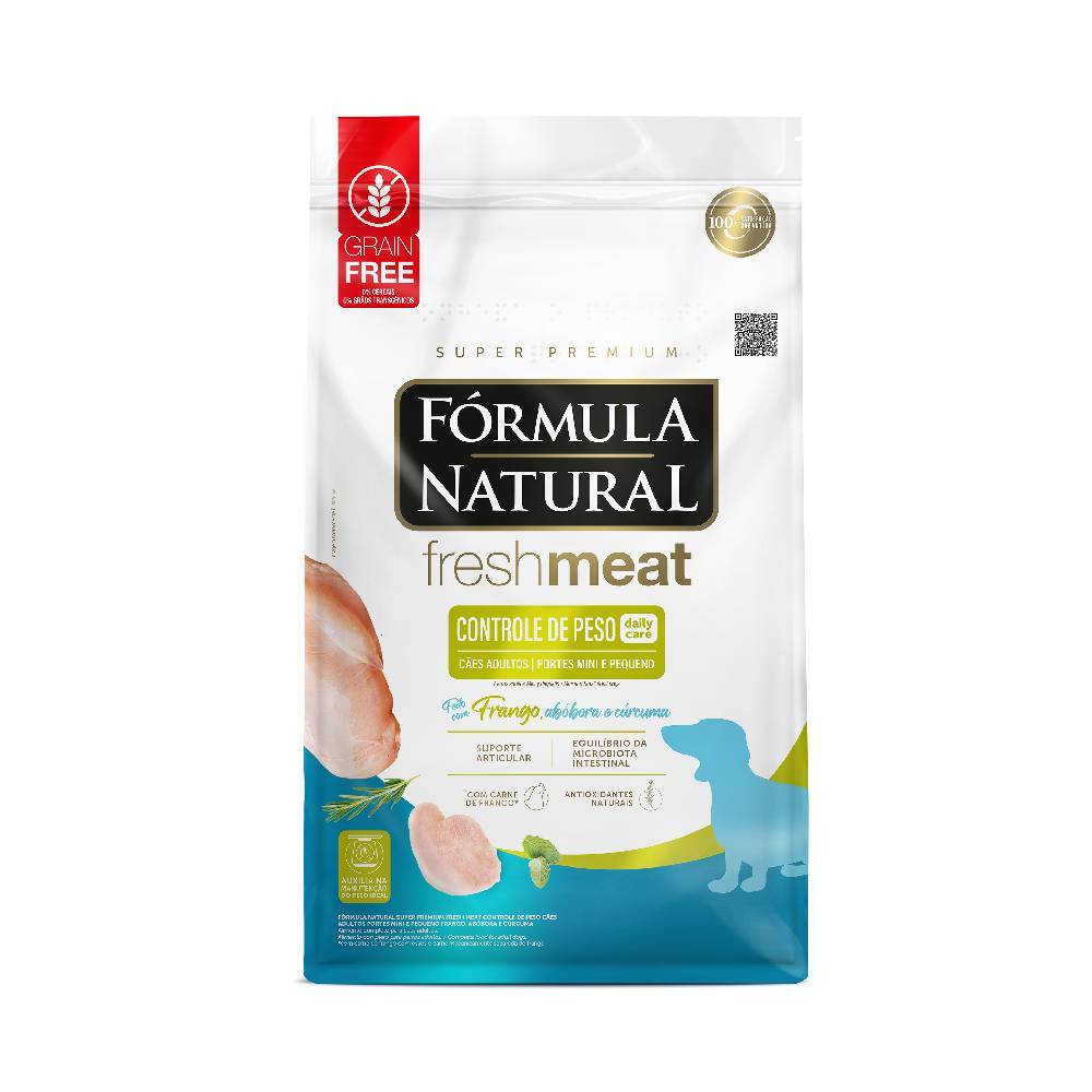 Ração Fórmula Natural Cães Fresh Meat Controle de Peso Raças Mini e ...