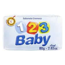 Sabonete Barra Azul 123 Baby - 80g (KIT COM 8 UNIDADES) | Shopee Brasil