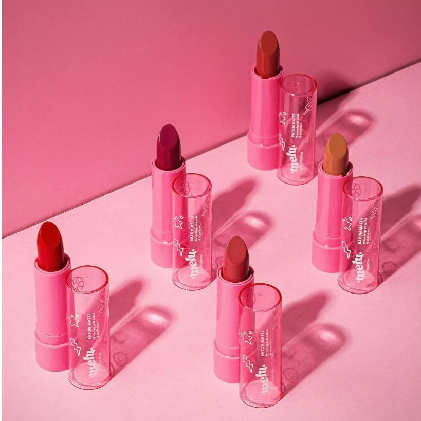 Batom Bala Matte Melu labial val.07/2026 | Shopee Brasil
