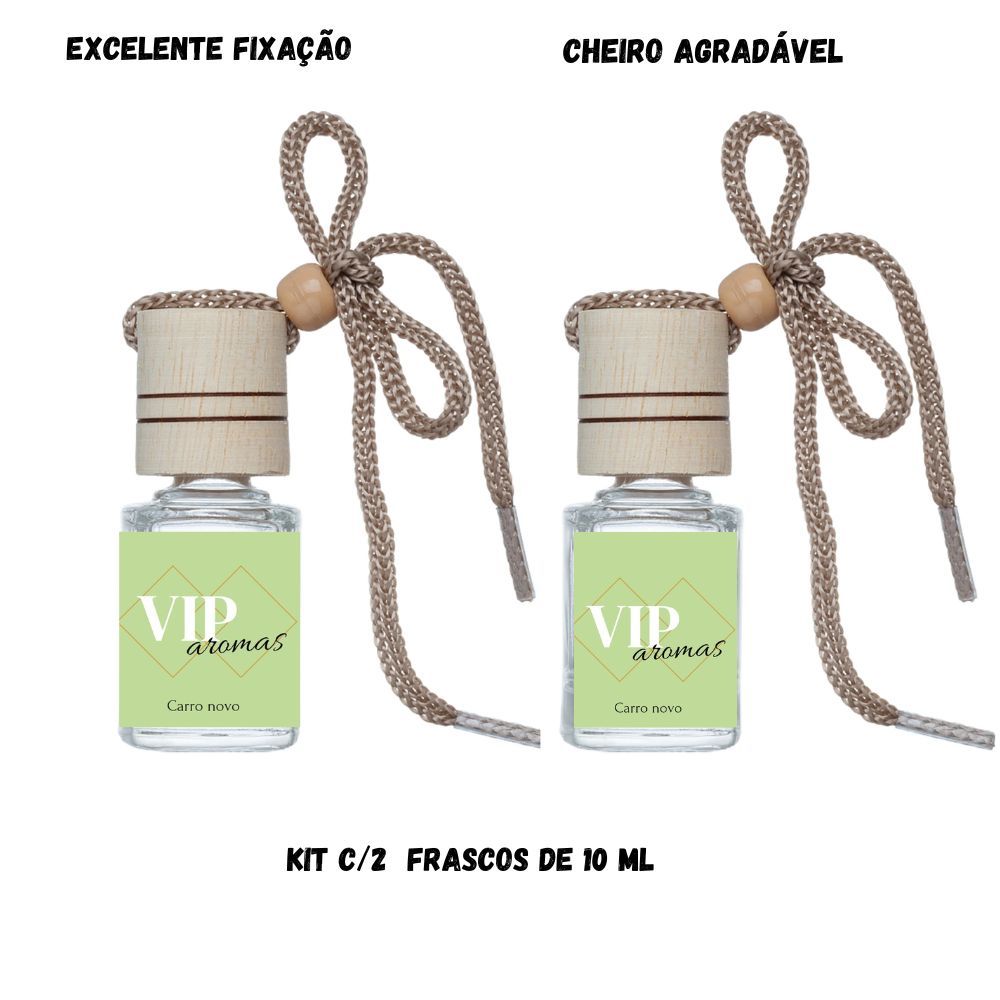 Kit c/2 Aromatizadores Vip Aromas carro novo 10 ml | Shopee Brasil