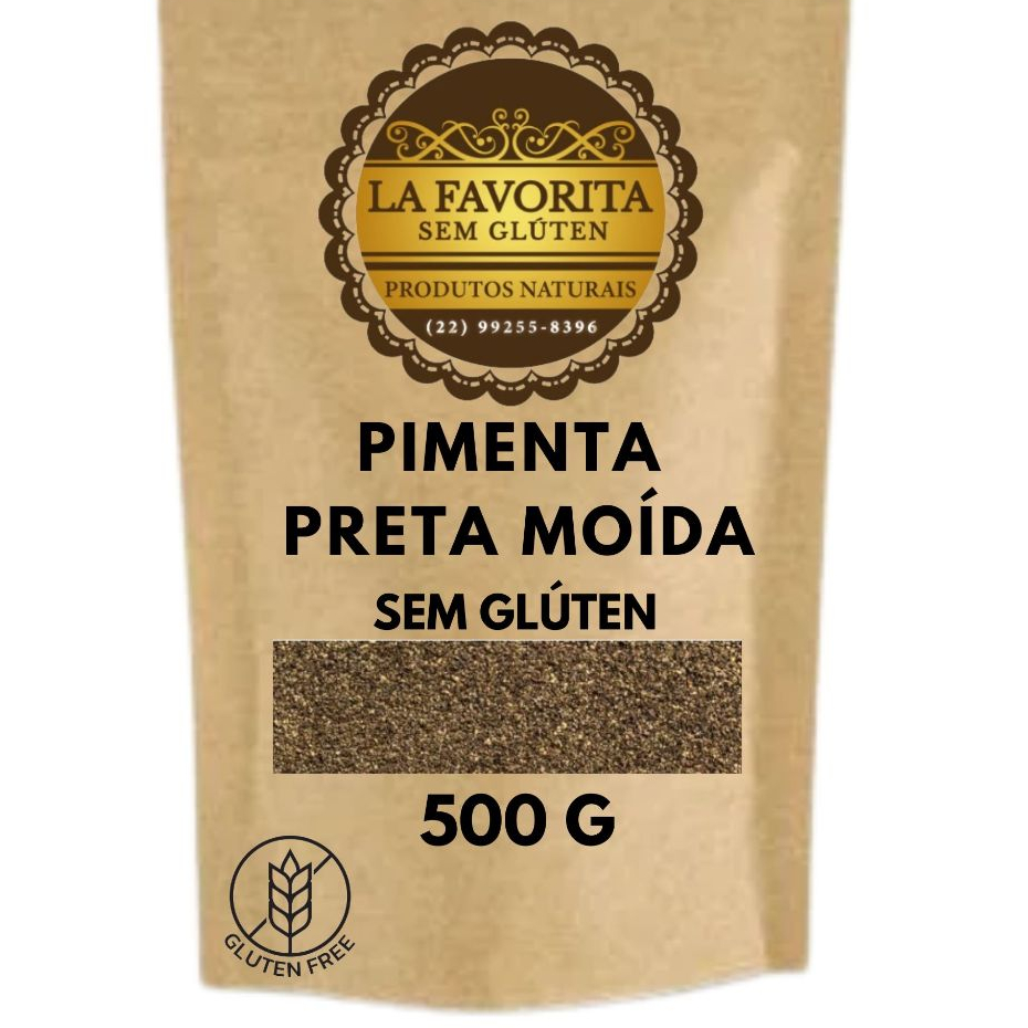 PIMENTA PRETA MOÍDA 100 G, 250 G, 500 G (PIMENTA DO REINO)-SEM GLÚTEN ...