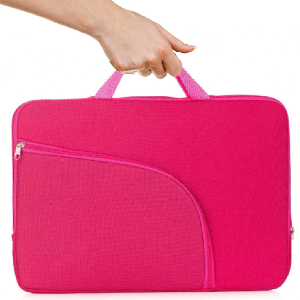 Luva com Bolso Capa para Notebook/Macbook de ate 15,6 Polegadas Rosa Pink | Shopee Brasil