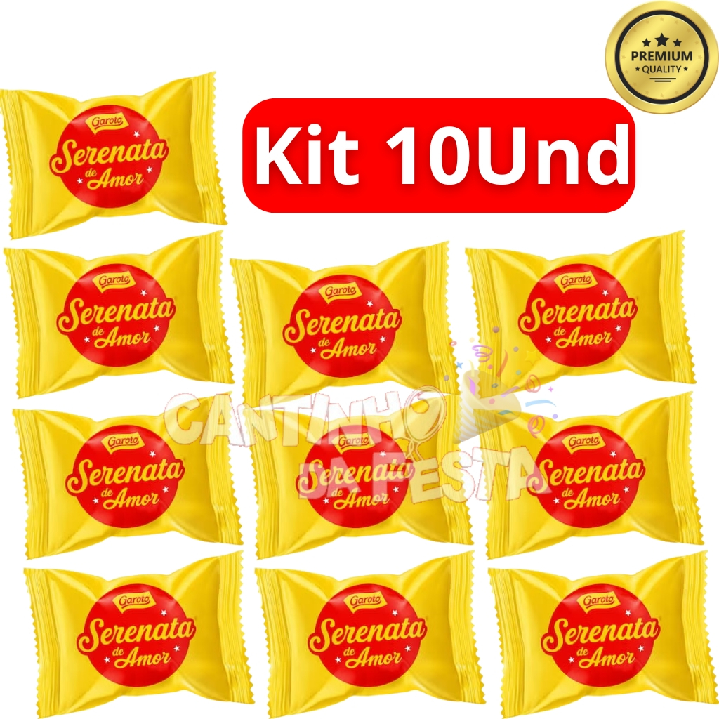 Bombom Chocolate Serenata De Amor 825g Garoto Kit 10 Unidades | Shopee ...