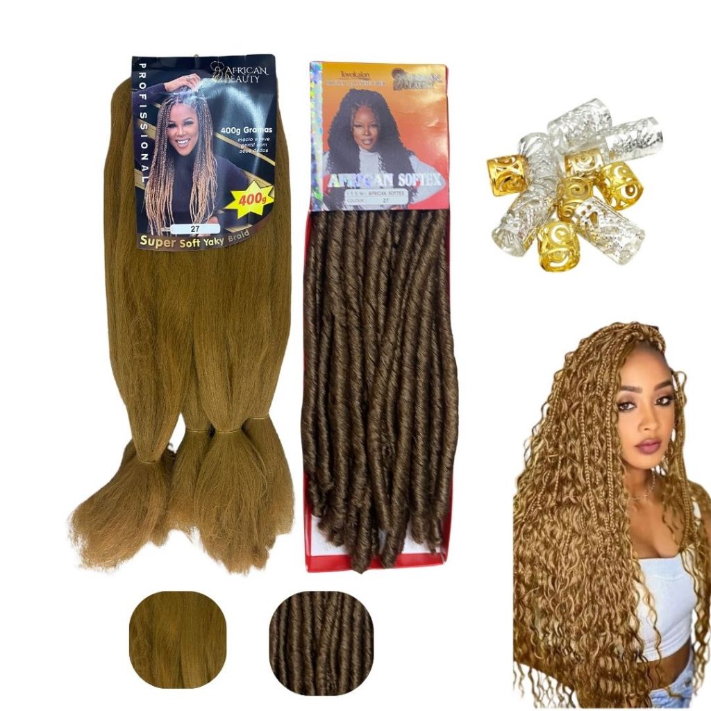 Kit Cabelo Gypsy – Yaky Jumbo + Nina Softex Ideal para Box Braids e ...