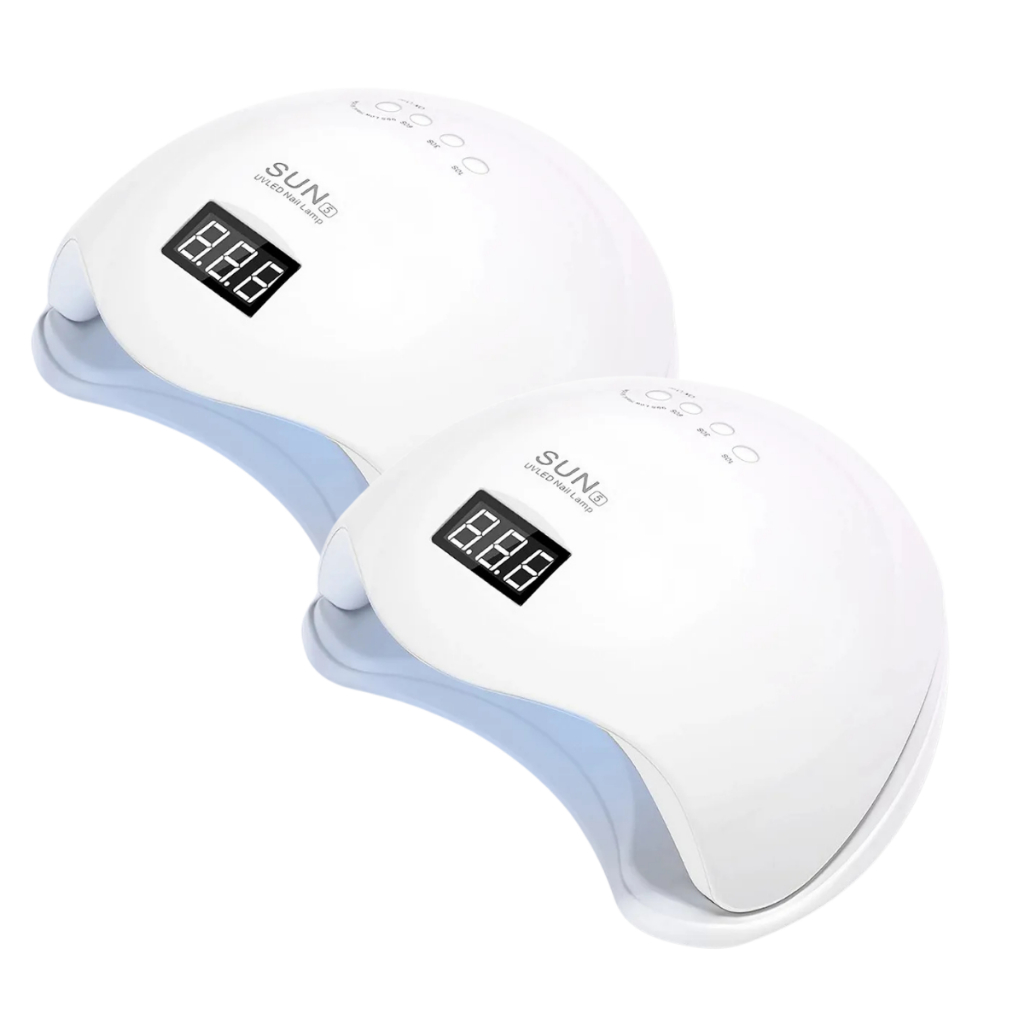 2x Cabine Sun 5 LED UV Digital 48w Unha Gel Acrigel Fibra Alongamento ...
