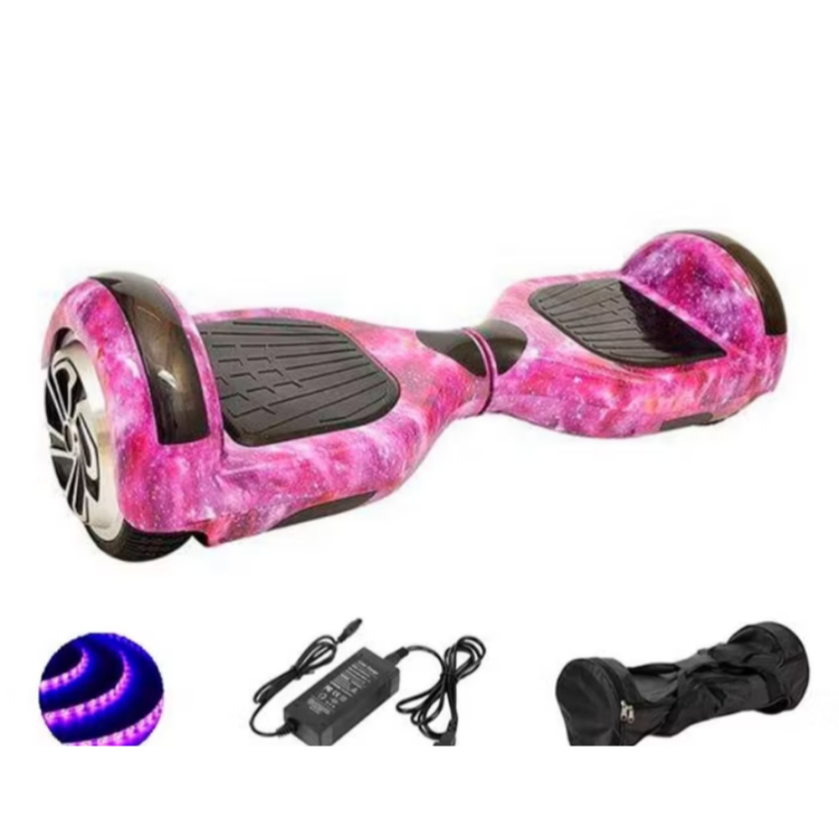 Hoverboard 6.5 Roxo Galáxia Hoverboard Oficial Bluetooth Led Lateral E Frontal original | Shopee ...