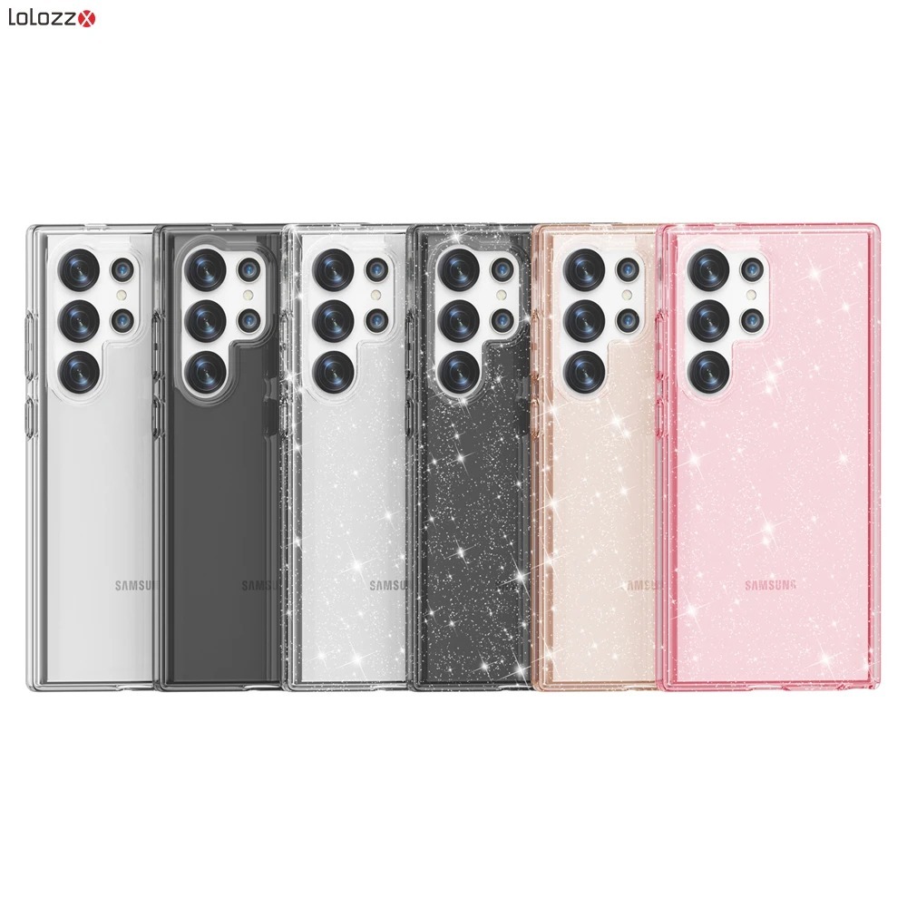 Capinha Capa Para S23 Ultra S23 Plus S23FE Transparente Brilho Brilhosa ...