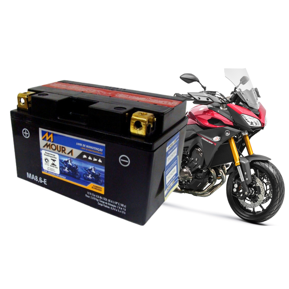 Bateria Moto Moura Ma8,6-e Ytz10s Yuasa Yamaha Mt 09 Mt 07 Hornet 600 | Shopee Brasil