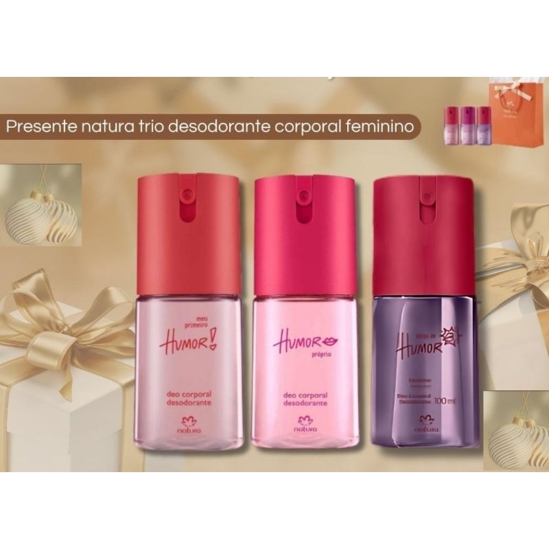 Natura Trio Desodorante Corporal Humor Feminino | Shopee Brasil