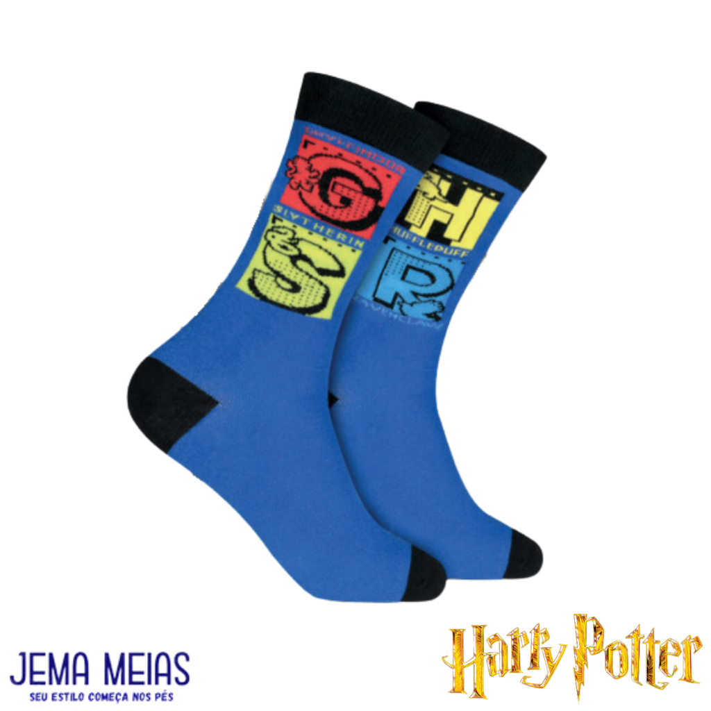 Meia Harry Potter Cano Longo Algodão Tamanho 33/38 - Original | Shopee ...