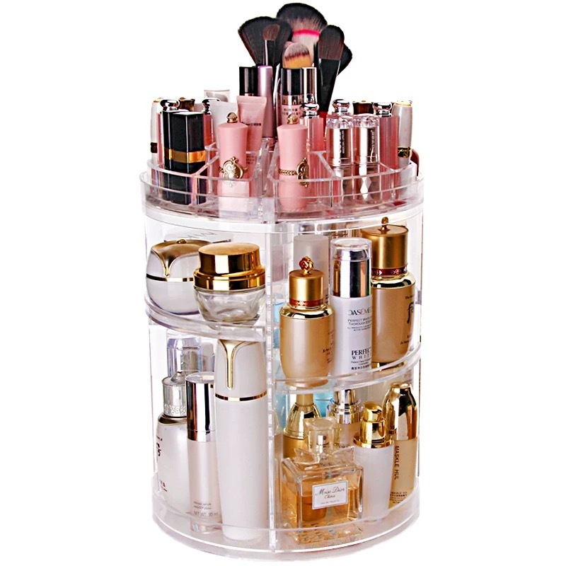 Organizador Maquiagem Giratório 360º Torre Perfume Creme Acrílico -CX ...