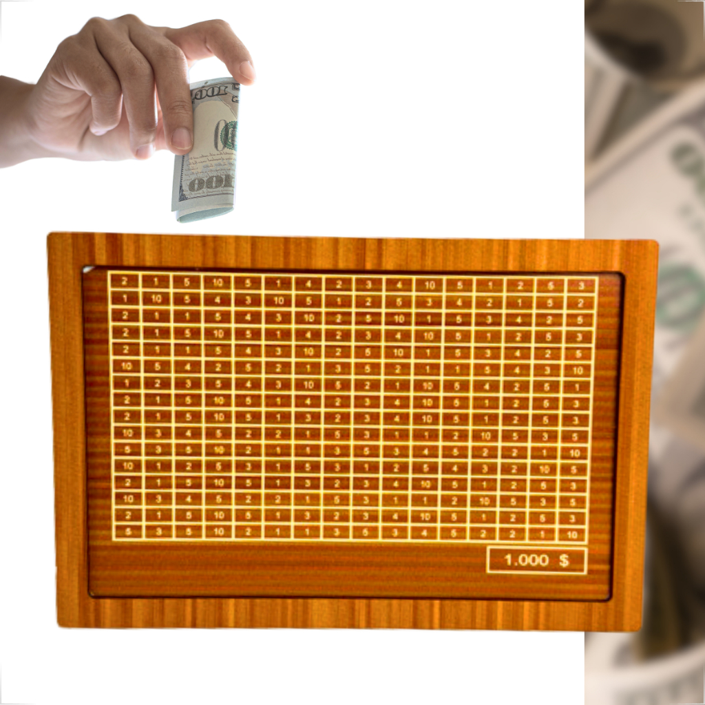 Cofrinho Woodbox A Caixa de Dinheiro que Te Ajuda a Juntar 1.000 Reais ...