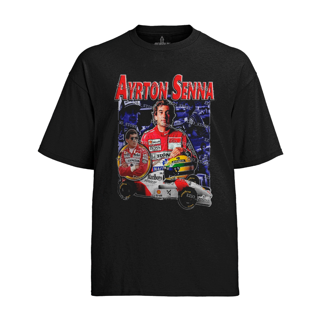 Camiseta Graphic Tee Tshirt Ayrton Senna Piloto | Shopee Brasil