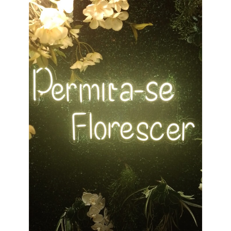 Letreiro Permita-se Florescer Neon Led Instagramavel Acrílico | Shopee Brasil