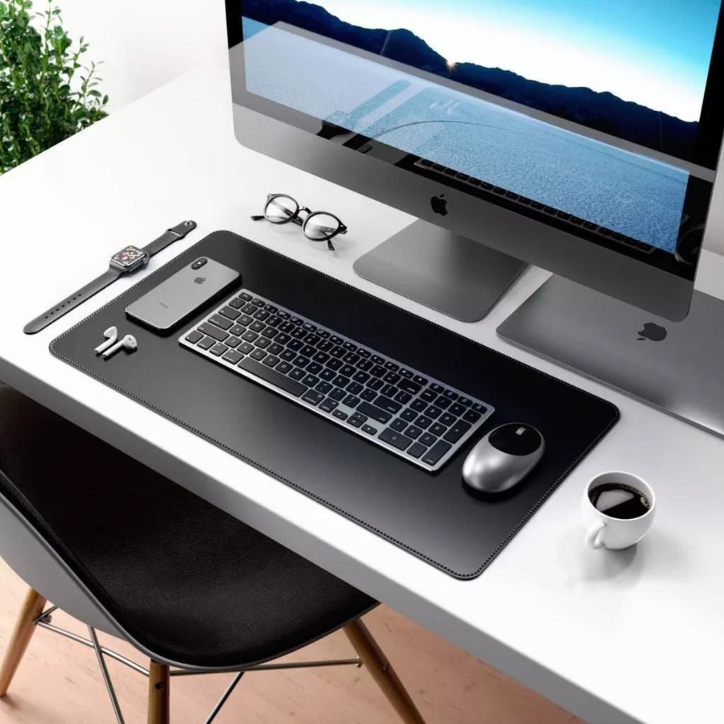 Mouse Pad Desk Pad 90x40cm Courino Minimalista Liso Mesa Suporte Para ...