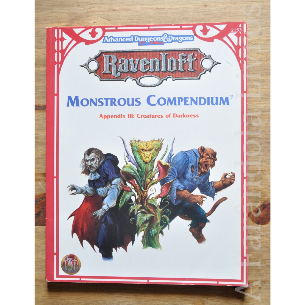 Advanced Dungeons & Dragons Ravenloft Monstrous Compendium Appendix III: Creatures of Darkness ...