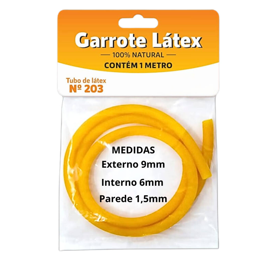 Elástico Garrote Látex Borracha Tripa Mico 1 Metro Nº203 | Shopee Brasil