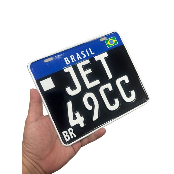 Placa Moto 49cc Decorativa Ciclomotor 50cc Motorizada Jet 49cc Placa ...