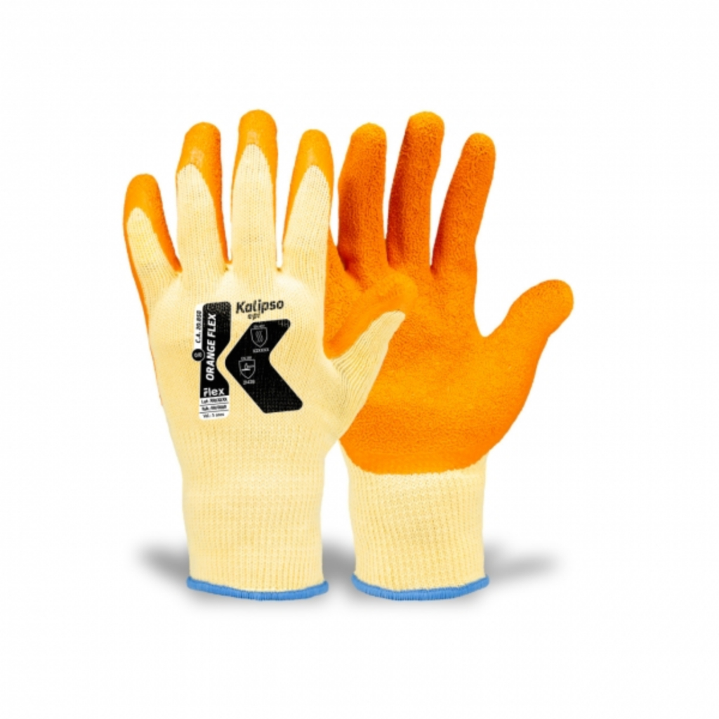 Luva de Proteção Tamanho G Orange Flex Kalipso "Qualidade e Conforto ...