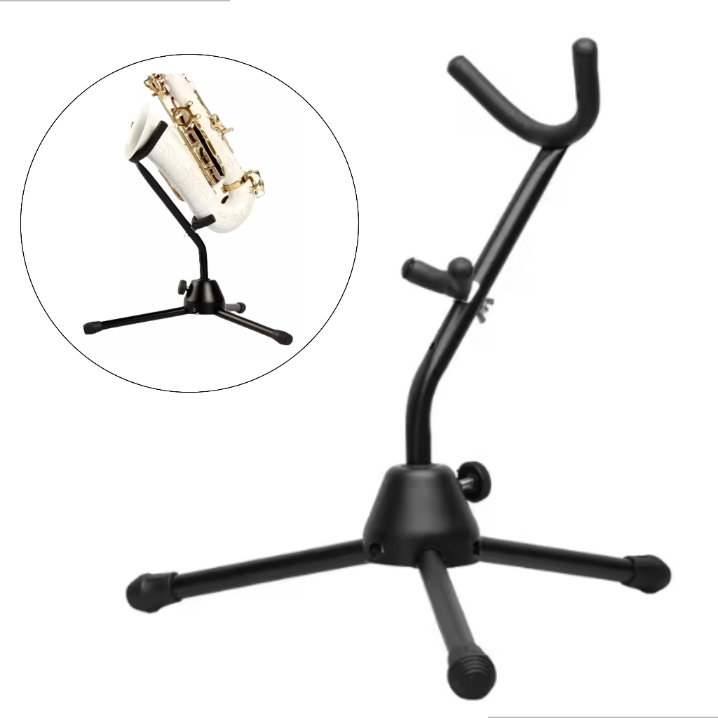 Suporte Chão Sax Estante Reforçada Saxofone Portátil Bertô Preto ...