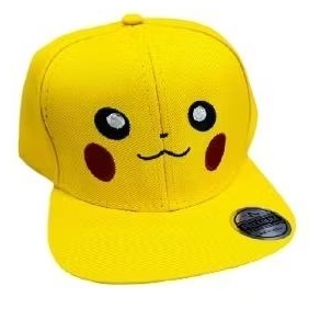 BONÉ PIKACHU POKEMON AMARELO ABA RECTA BORDADO | Shopee Brasil