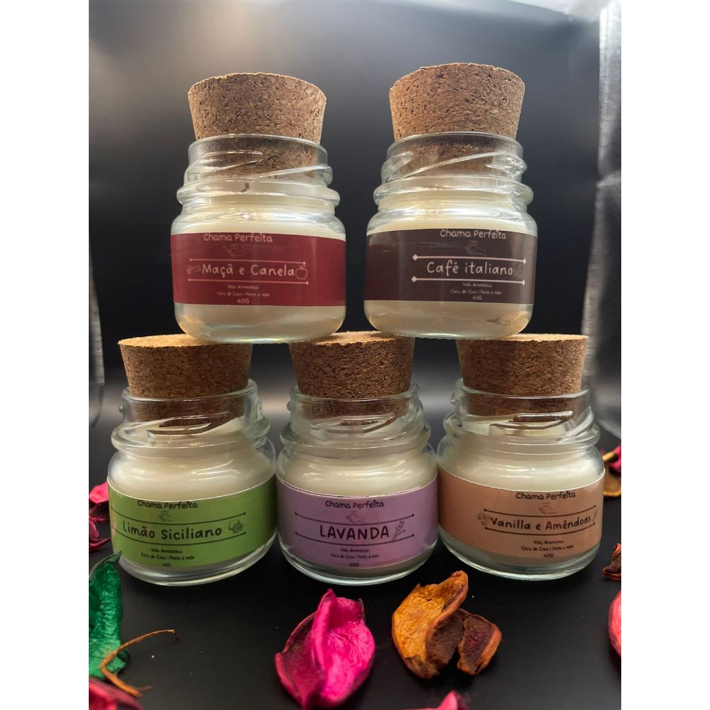 kit com 13 mini velas Aromáticas 40 gr ( ganhe + 1 Mini Vela 40 g de ...