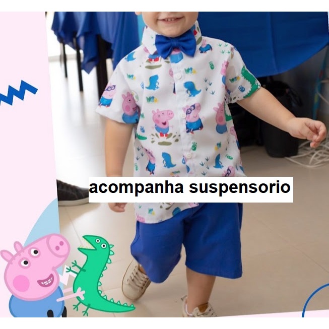 GEORGE PIG PEPA PEPPA JORGE CAMISA CAMISETA ANIVERSARIO FANTASIA ...