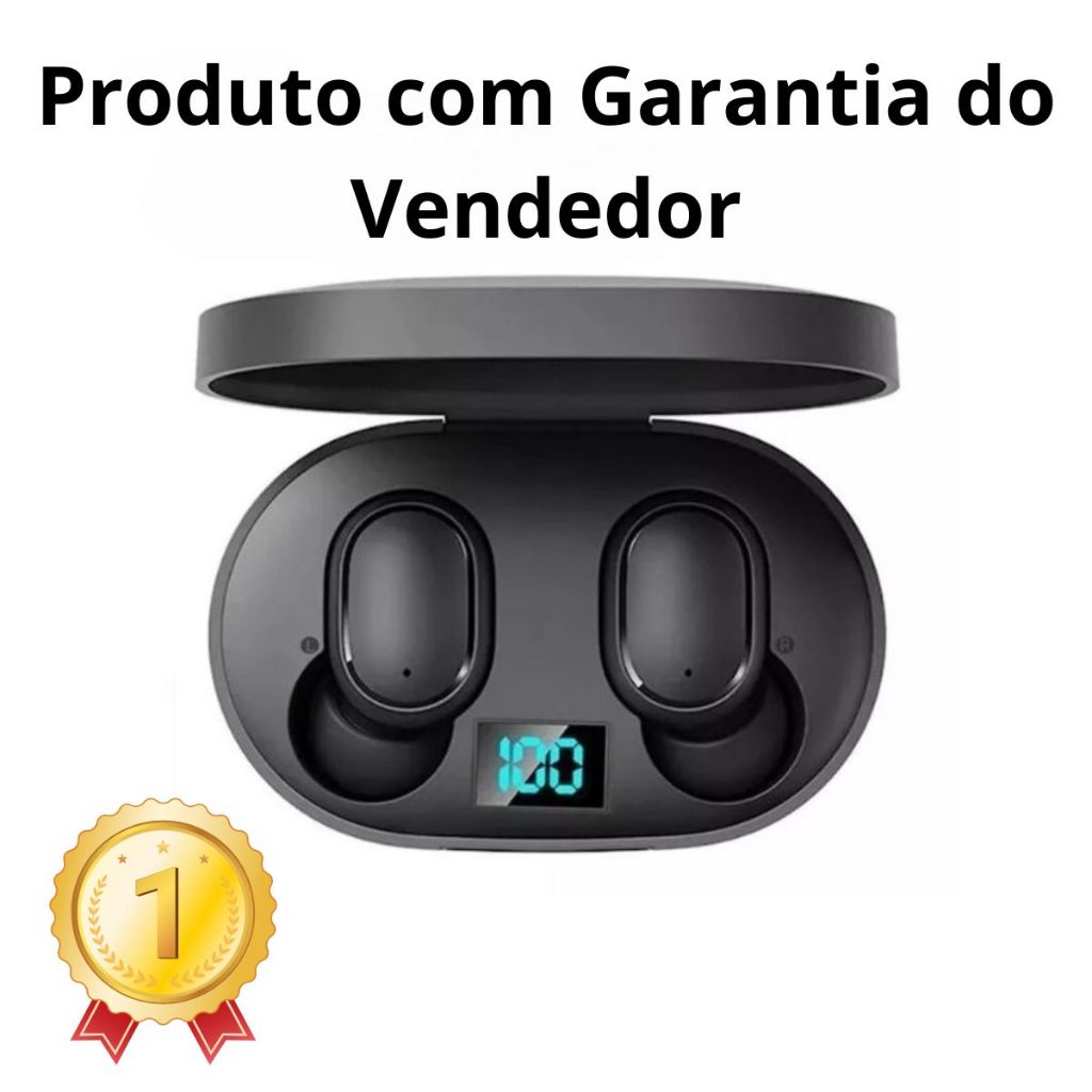 Fone Sem Fio Redimi Airdots TWS Bluetooth , Tela Digital Azul Led , Sem ...