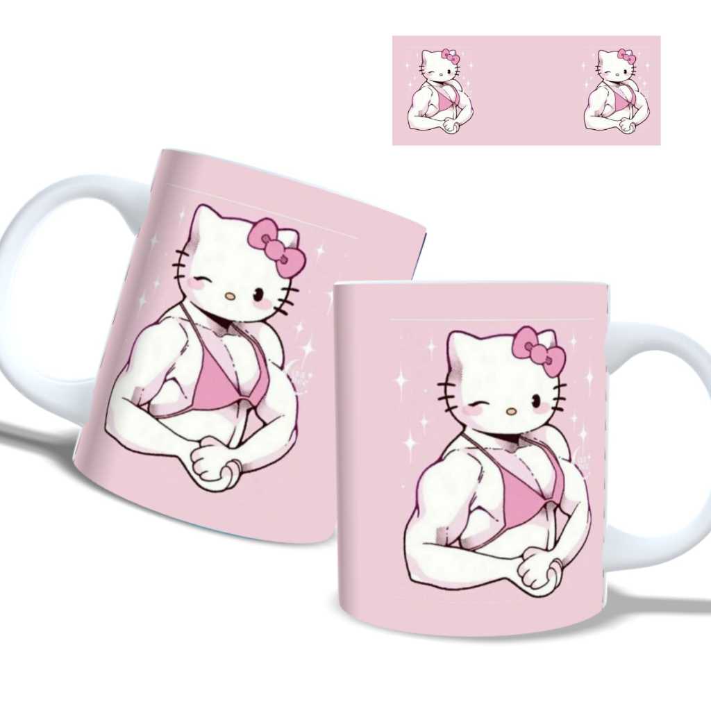 Caneca Hello Kitty de Porcelana 325ml com Estampa Personalizada ...