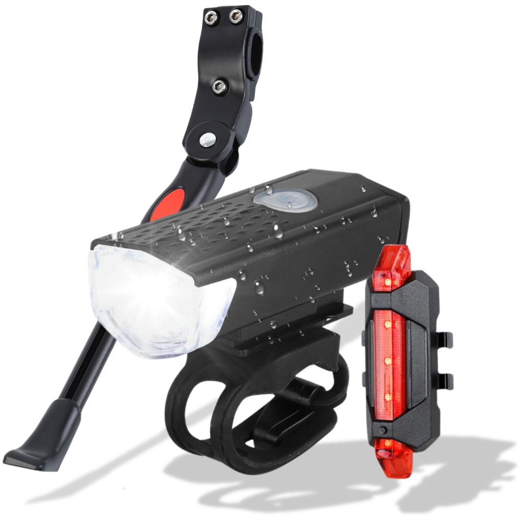 Kit Farol Lanterna 300 Lúmens + Sinalizador Traseiro Bike Bicicleta ...