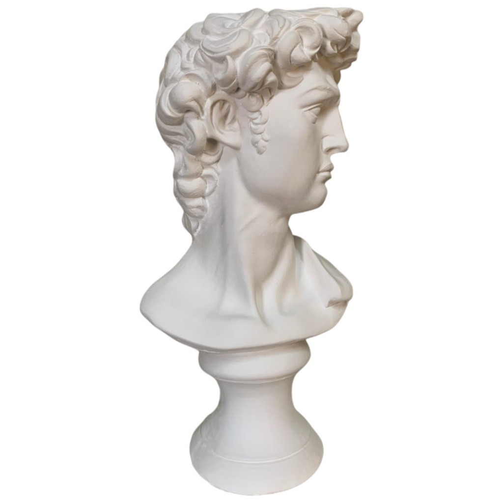 Estátua Escultura Busto Grego David Michelangelo Luxo 41 Cm | Shopee Brasil