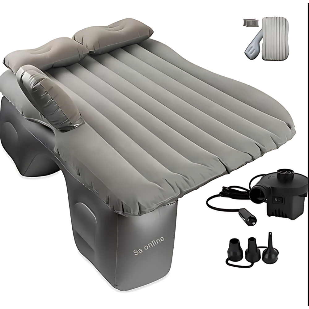 Cama Inflavel Colchão Solteiro Cinza Veicular Viagem Camping Made ...