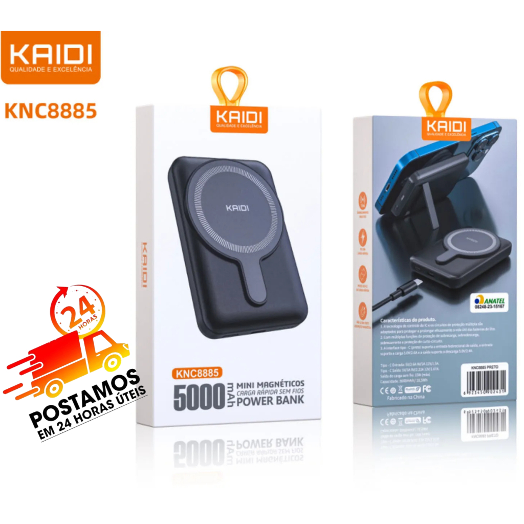 Power Bank Indução 5000 mAh Kaidi Original KNC-8885 | Shopee Brasil