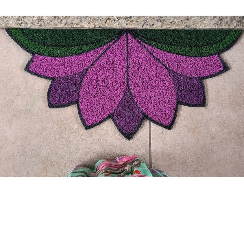 Tapete Capacho Decorativo Flor De Lótus Antiderrapante Personalizado ...