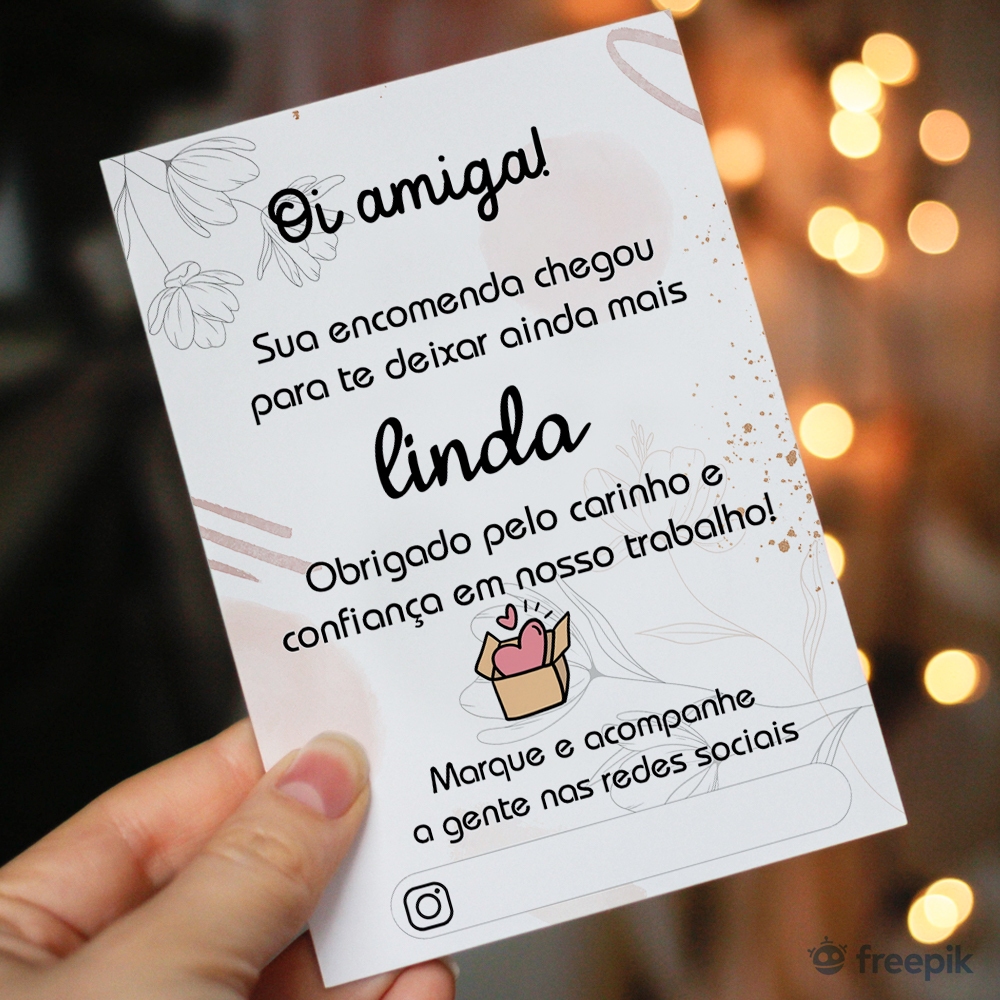 100 Cartões Agradecimento Para Negócios Oi Amiga! Linda Obrigada Pela ...