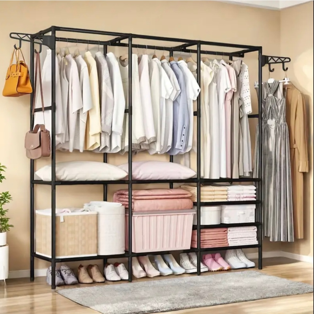Guarda Roupa Arara Portátil Multifuncional Desmontável Organizador de ...