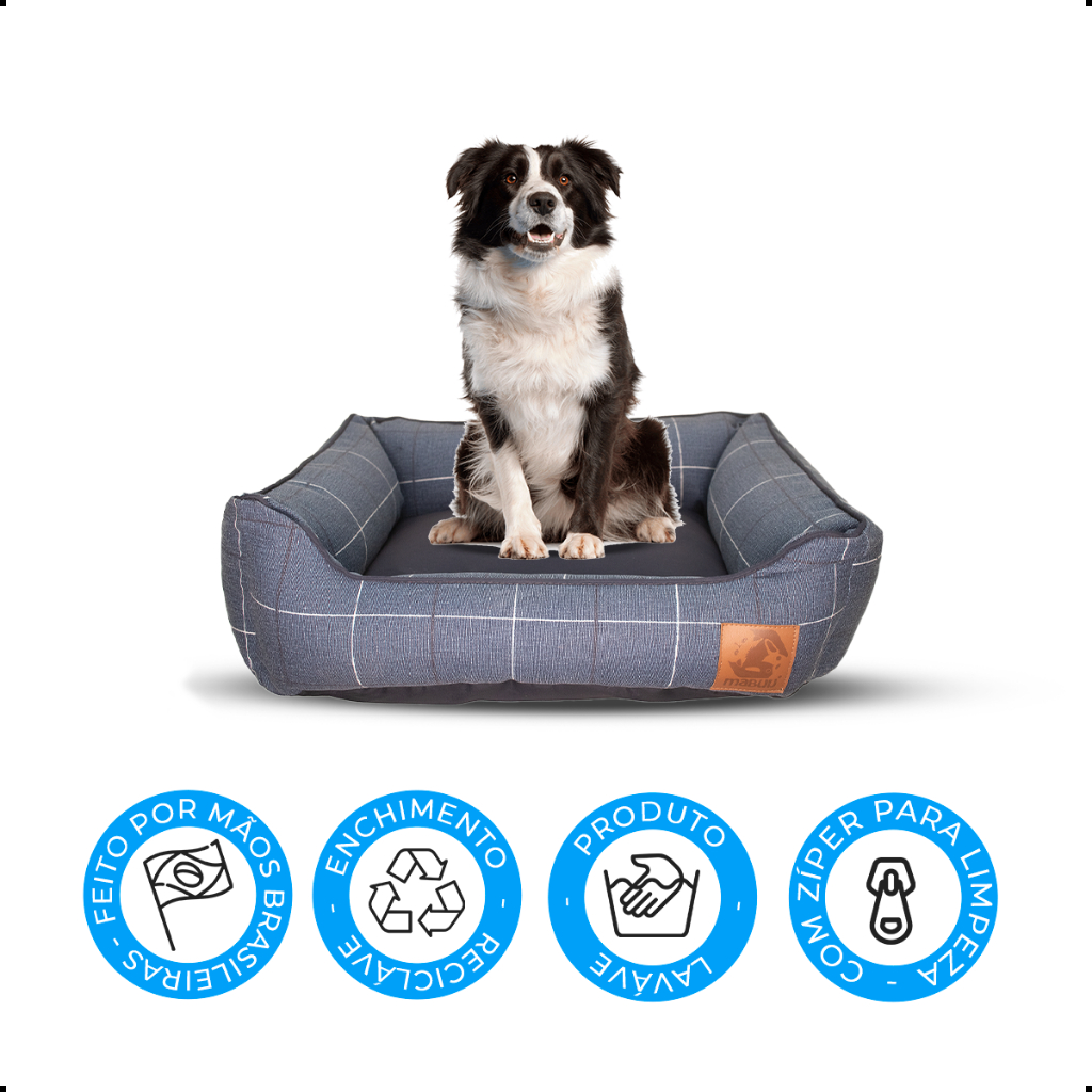 Cama Para Cachorro Mabuu Pet Colchonete Simples Pra Pets, Azul com ...