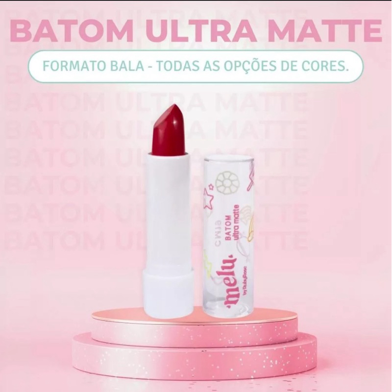 Batom ultra Matte Melu Ruby Rose.Batom Matte | Shopee Brasil