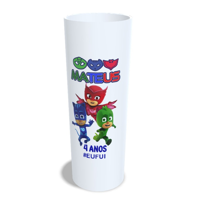 PJ Masks - Long Drink Personalizado Branco | Shopee Brasil