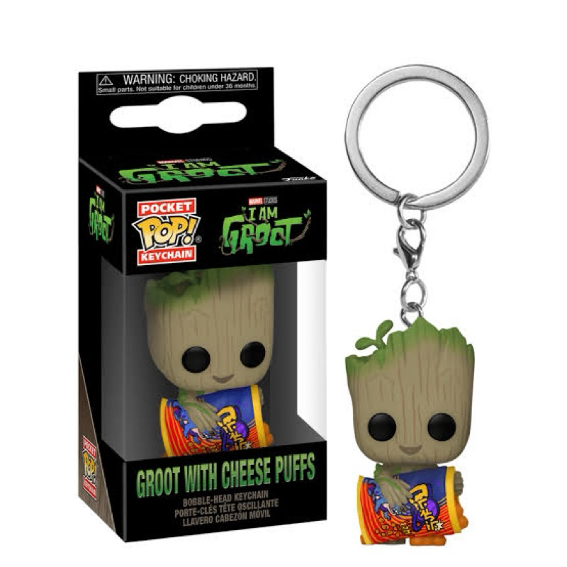 Chaveiro Boneco Pop Key Chain - Groot with cheese puffs - Guardiões da ...