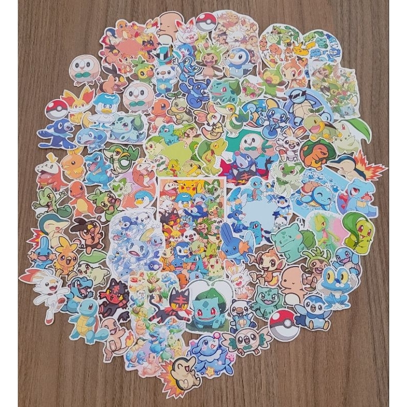 Adesivos Anime Pokemon Iniciais Kanto Johto Hoen Sinnoh Unova Kalos ...