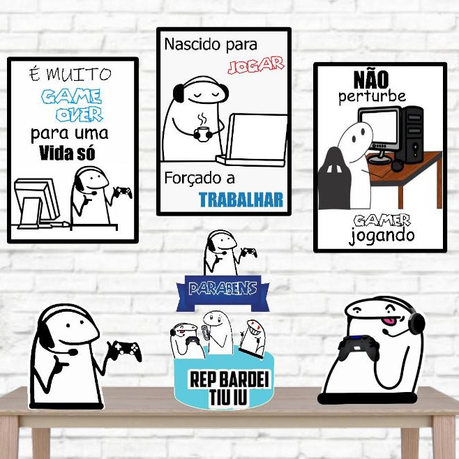 KIT FESTA SÓ UM BOLINHO FLORK GAMER | Shopee Brasil