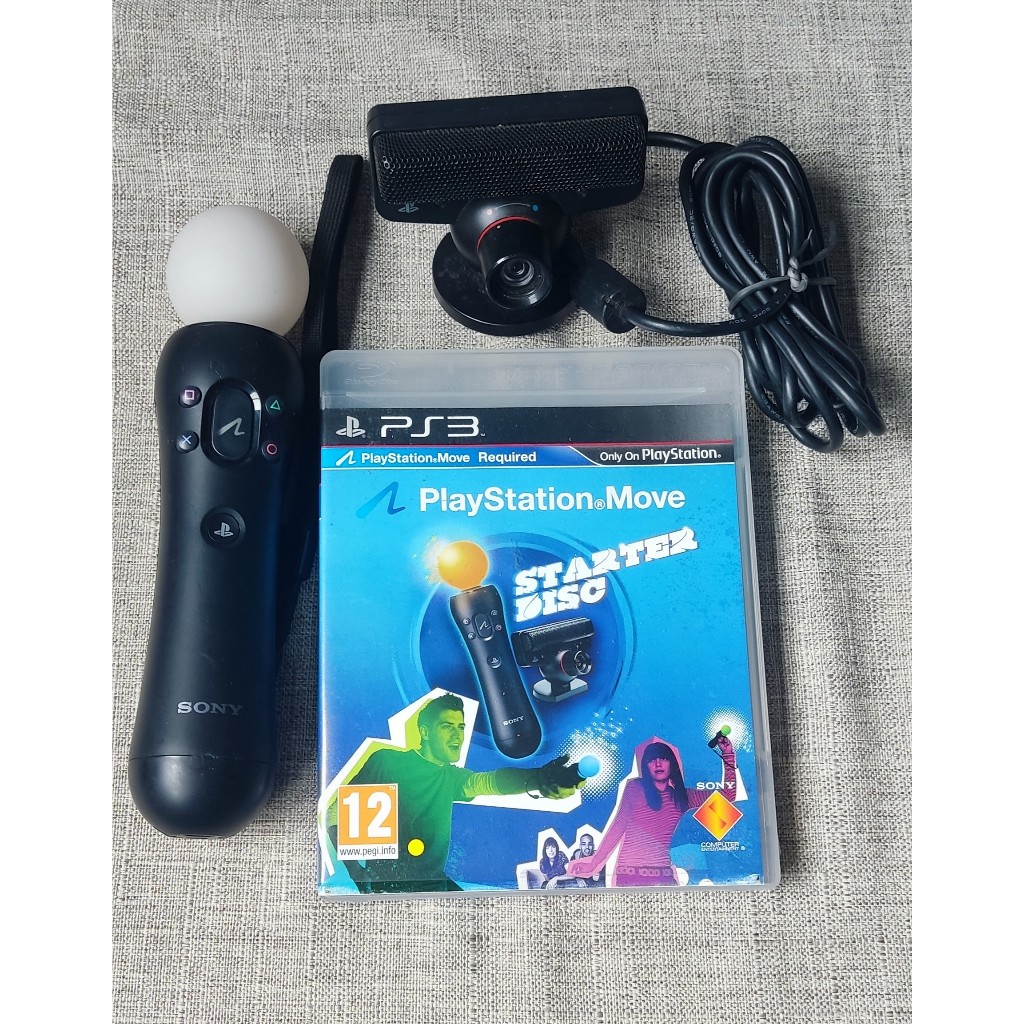 Kit PS Move - Bastão + Câmera + Jogo Starter Disc - Playstation 3 Ps3 ... Kit PS Move - Bastão + Câmera + Jogo Starter Disc - Playstation 3 Ps3 ...